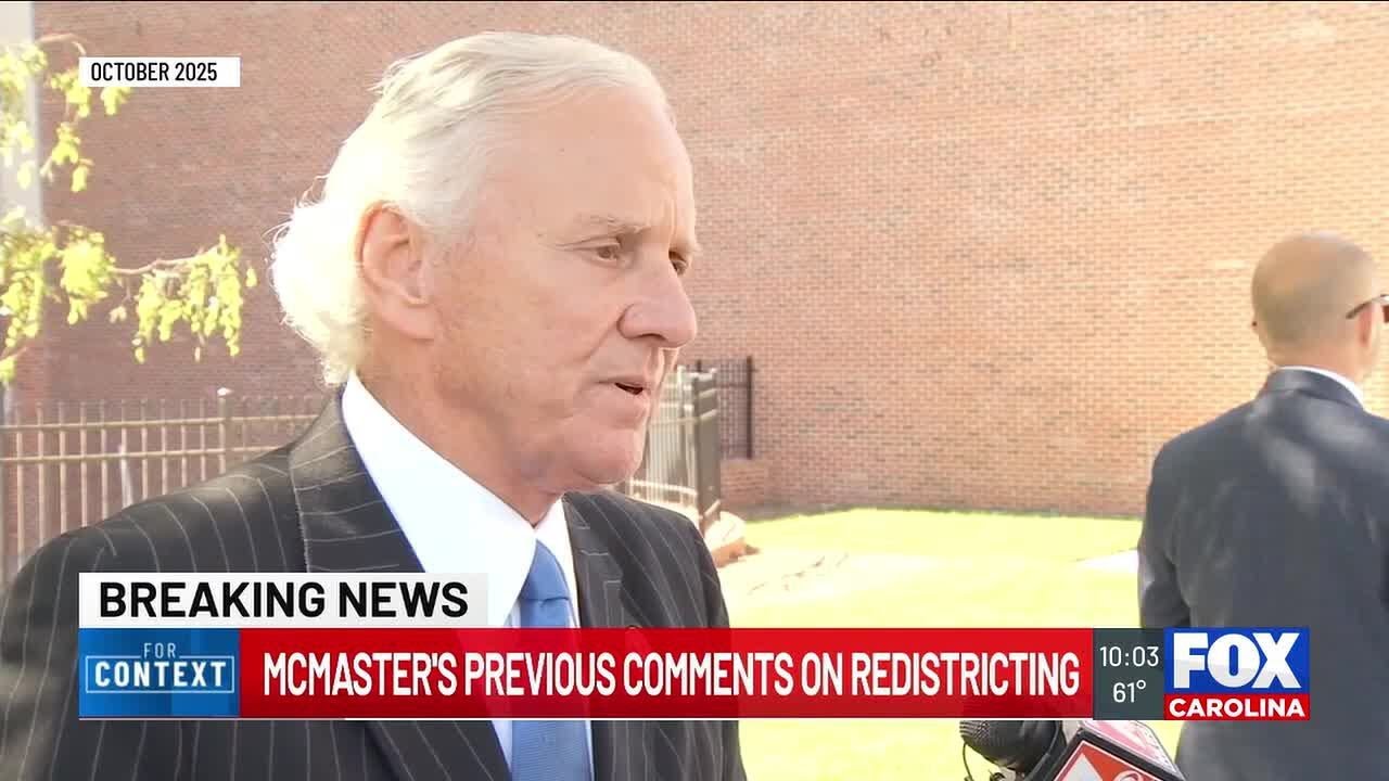 FOR CONTEXT: More on Gov. McMaster's flip flop in calling special session to redraw congressional...