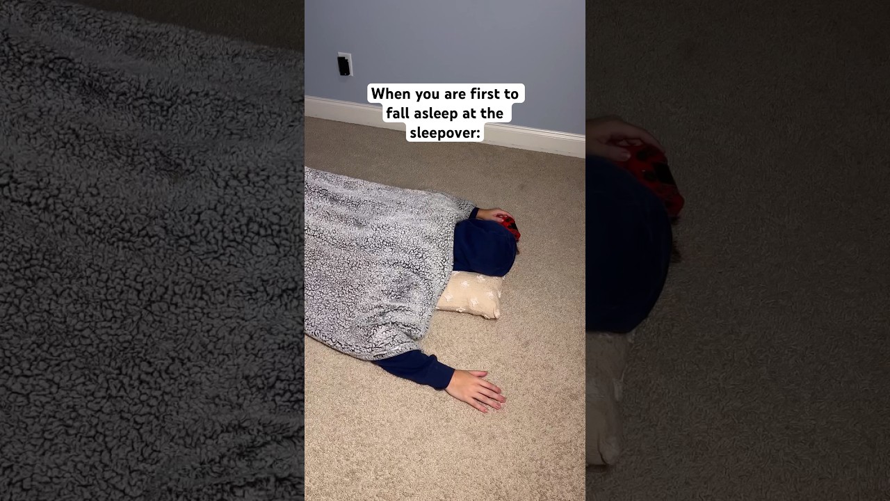 When you fall asleep first at the sleepover
