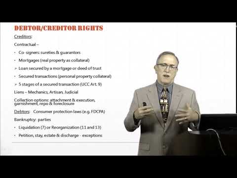 Introduction to Law: Debtor/Creditor Rights