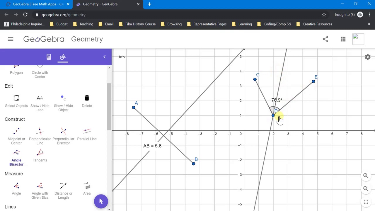 Geogebra Project: Task 3
