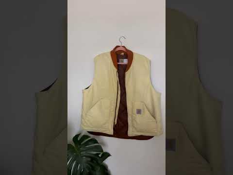DIY THRIFTED CARHARTT VEST! ✨💕 #fallfashion #carhartt #vintagecarhartt #thriftflip