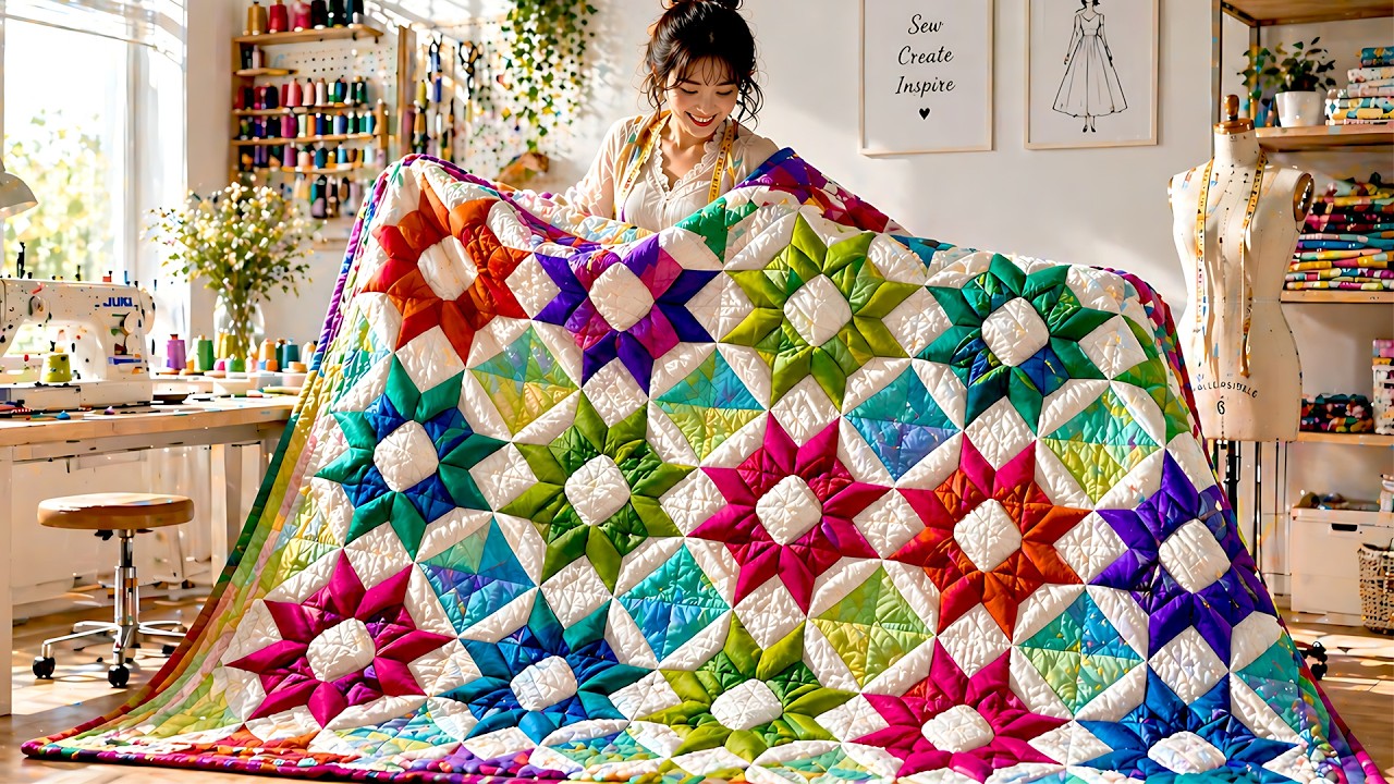 Creative Idea For Leftover Fabrics - An Easy Yet Incredibly Unique Quilt Design For All