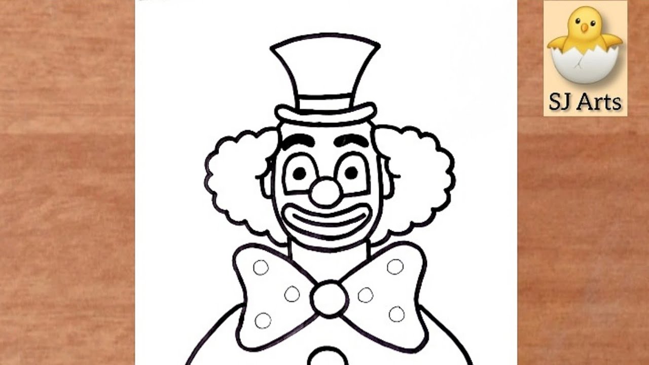 How to draw a clown face🤡@SJ Arts
