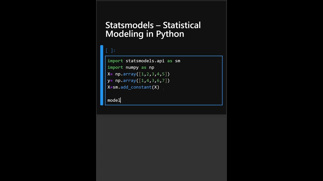 Statsmodels – Statistical Modeling in Python