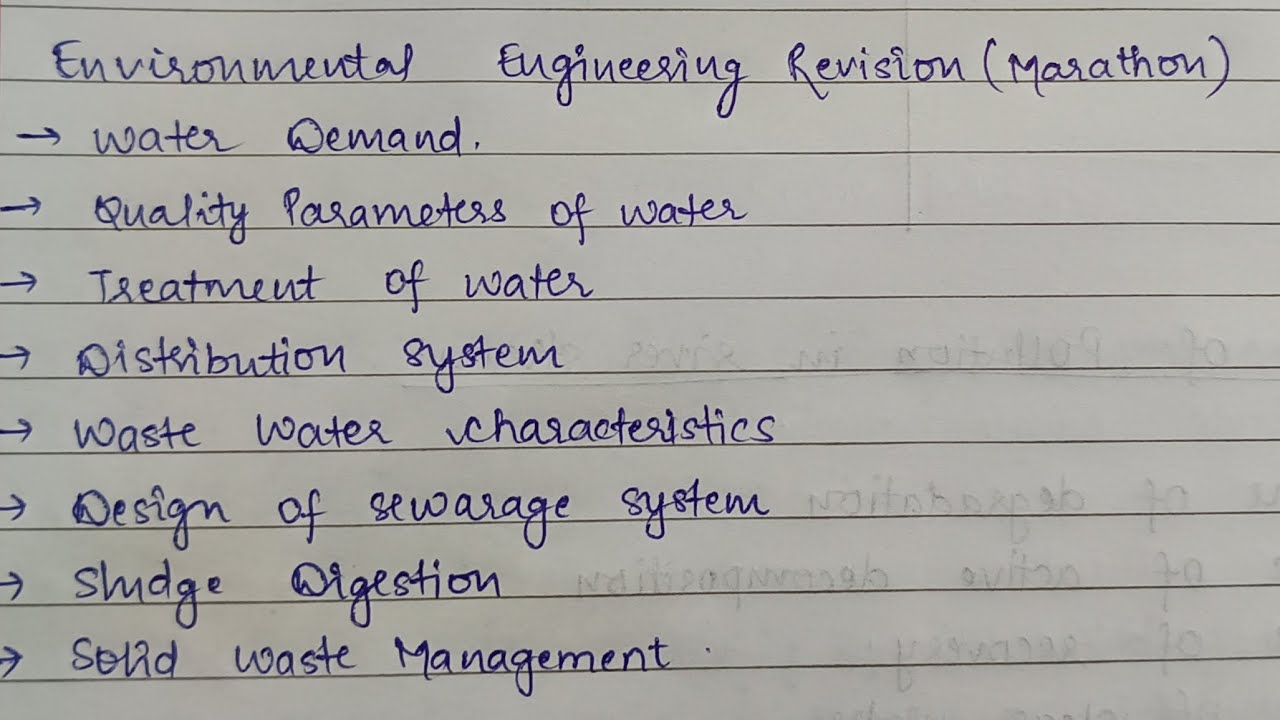 Environmental Engineering Quick Revision| Civil Engineering| For All Examinations