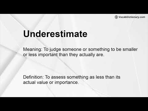 Underestimate Meaning