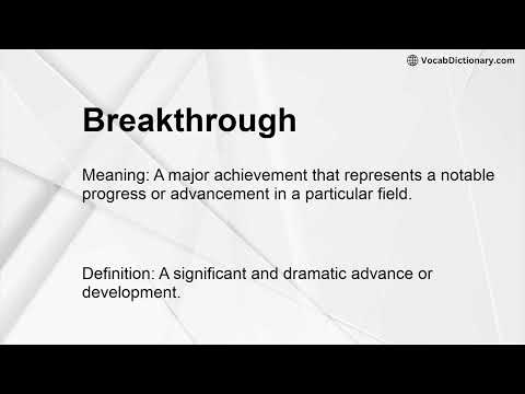 Breakthrough Meaning