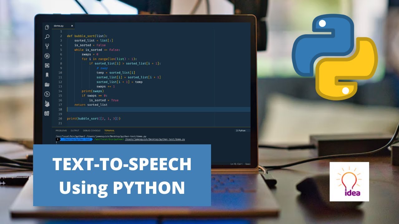 Text To Speech Using Python | Python Project