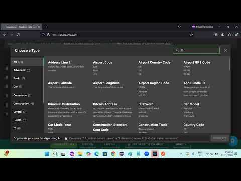 Quick way to Generate test data through Mockaroo.com
