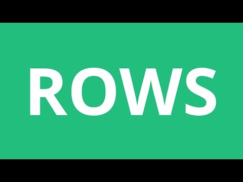 How To Pronounce Rows - Pronunciation Academy