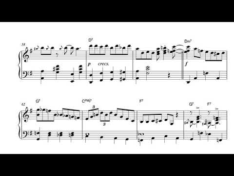 sunglow swing (solo jazz piano sheet music)