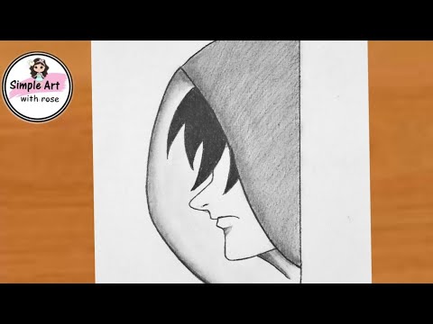 Easy anime boy with hoodie drawing/ how to draw anime step by step easy drawing for beginners / art