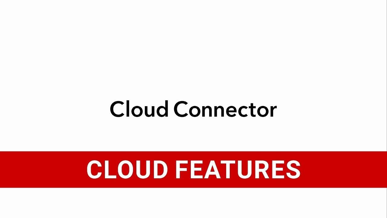 Canon Cloud Connector - Cloud Features