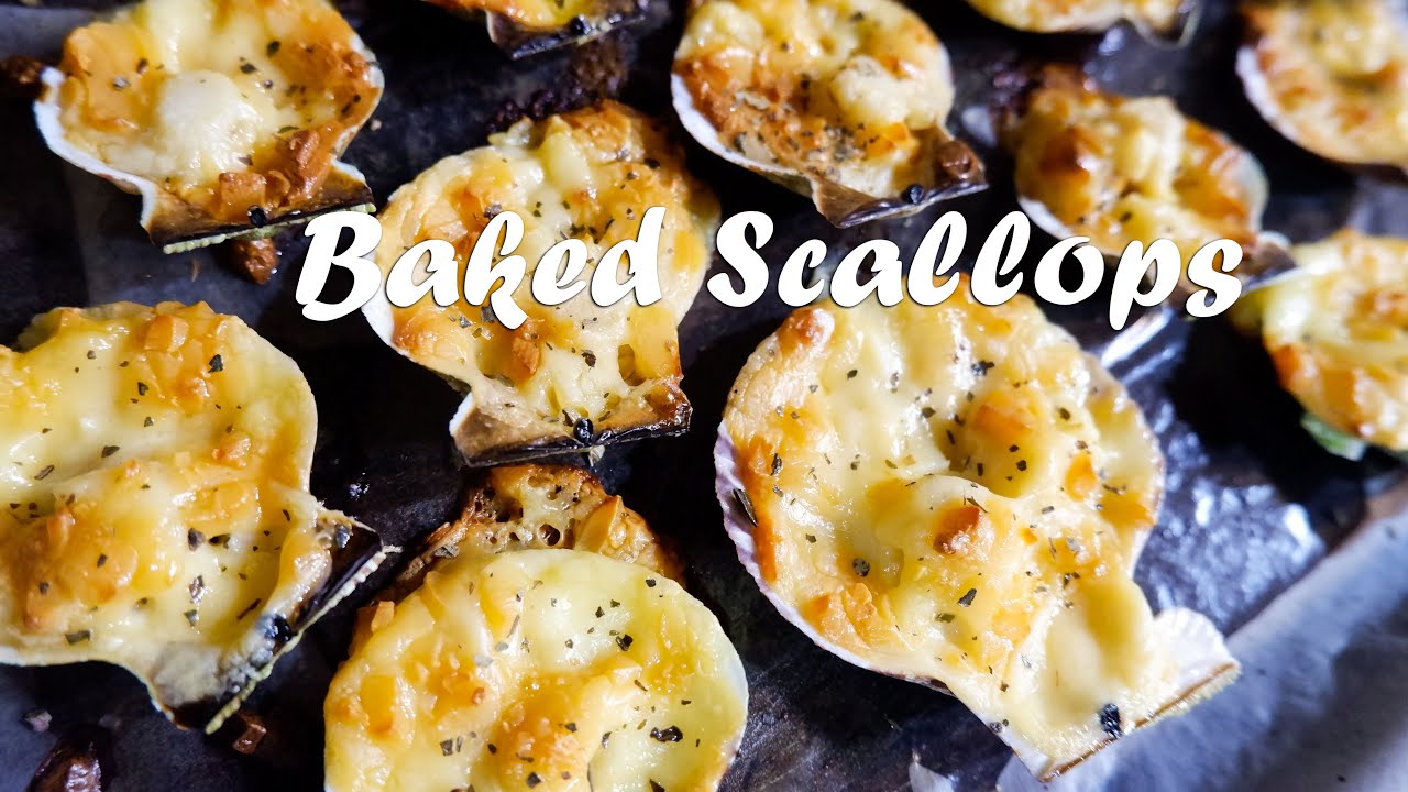 The Best Cheesy Baked Scallops Recipe | Very creamy and cheesy!