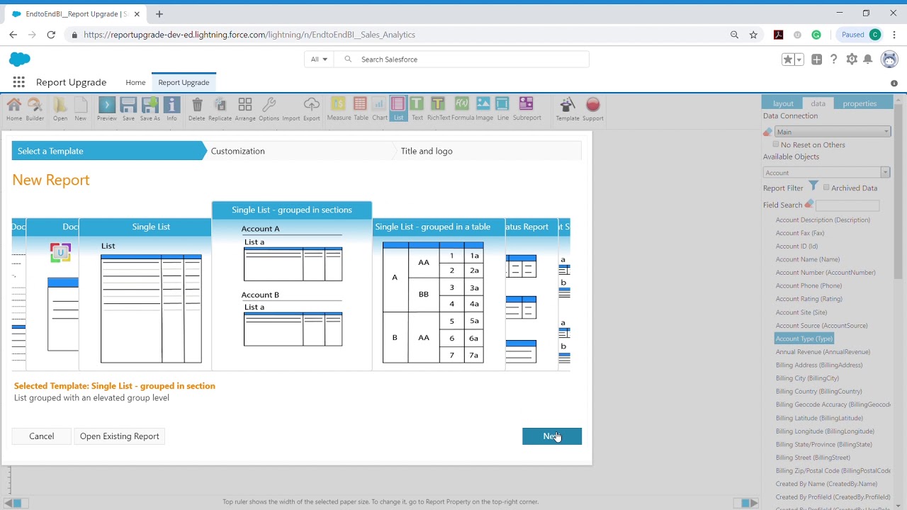 Report Builder Introduction