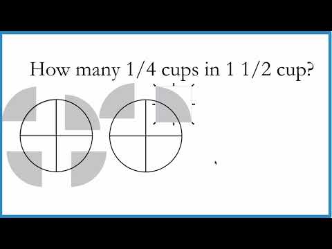 How many 1/4 cups are in 1 1/2 cups?