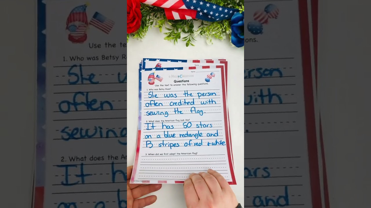 The United States American Flag 2nd Grade Nonfiction Elementary Reading Bundle RI.2.1 RI.2.2 RI.2.5