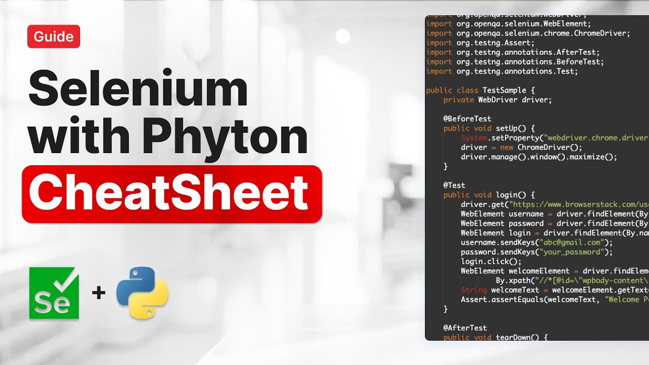 Selenium with Python Cheat Sheet