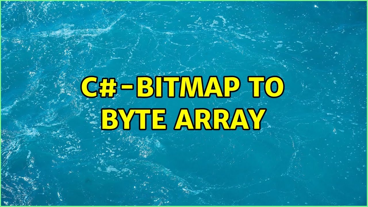 C#-Bitmap to Byte array