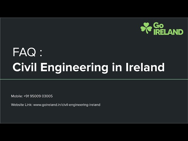 Masters in Civil Engineering in Ireland | MSc Civil Engineering in ...