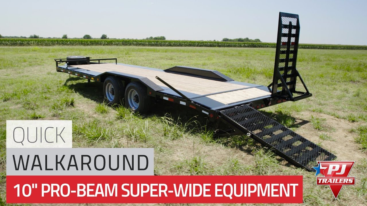 New 2023 Pj Trailers 10 In. Pro-Beam Super-Wide Equipment (H7) 20 Ft ...