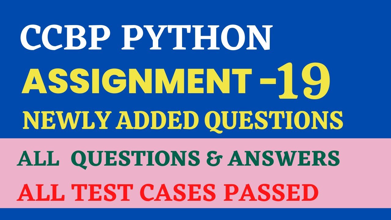 Assignment - 19 | Comparing Strings & Naming Variables | Python | CCBP 4.0