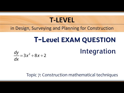 T-Level in construction. Exam question on integration