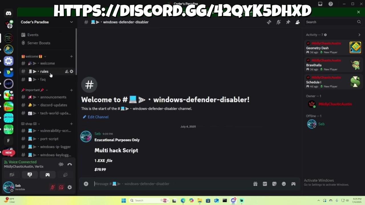 CodingParadise Script Showcase : 1
