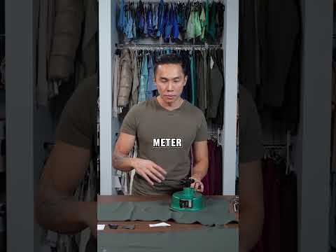 This is how you figure out the GSM of a fabric #fashion #fashionbrand #alo