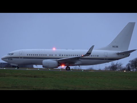 CNV4340 - 169036 United States Navy Boeing C-40A Clipper departing Belfast International Airport. 4K