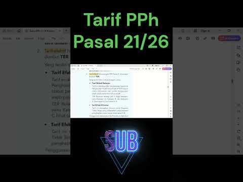 Tarif PPh Pasal 21/26