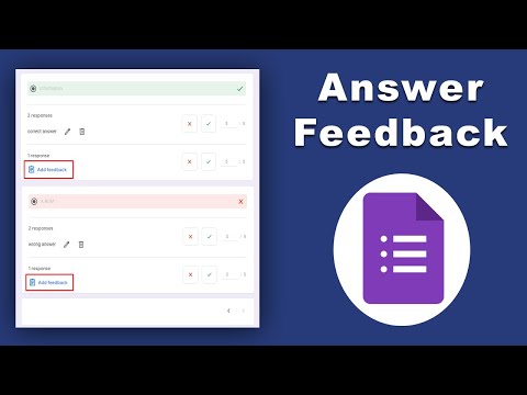 How to give Answer Feedback in google forms
