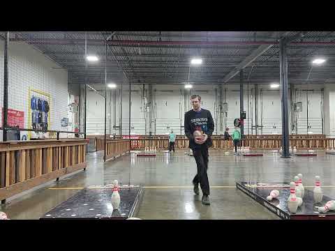 Rob and I playing fowling at fowling warehouse Cincinnati