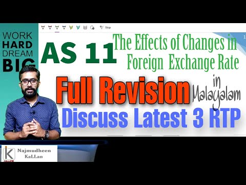 AS 11 Revision in Malayalam | AS 11 The Effects of Changes in Foreign Exchange Rate | CA CMA CS