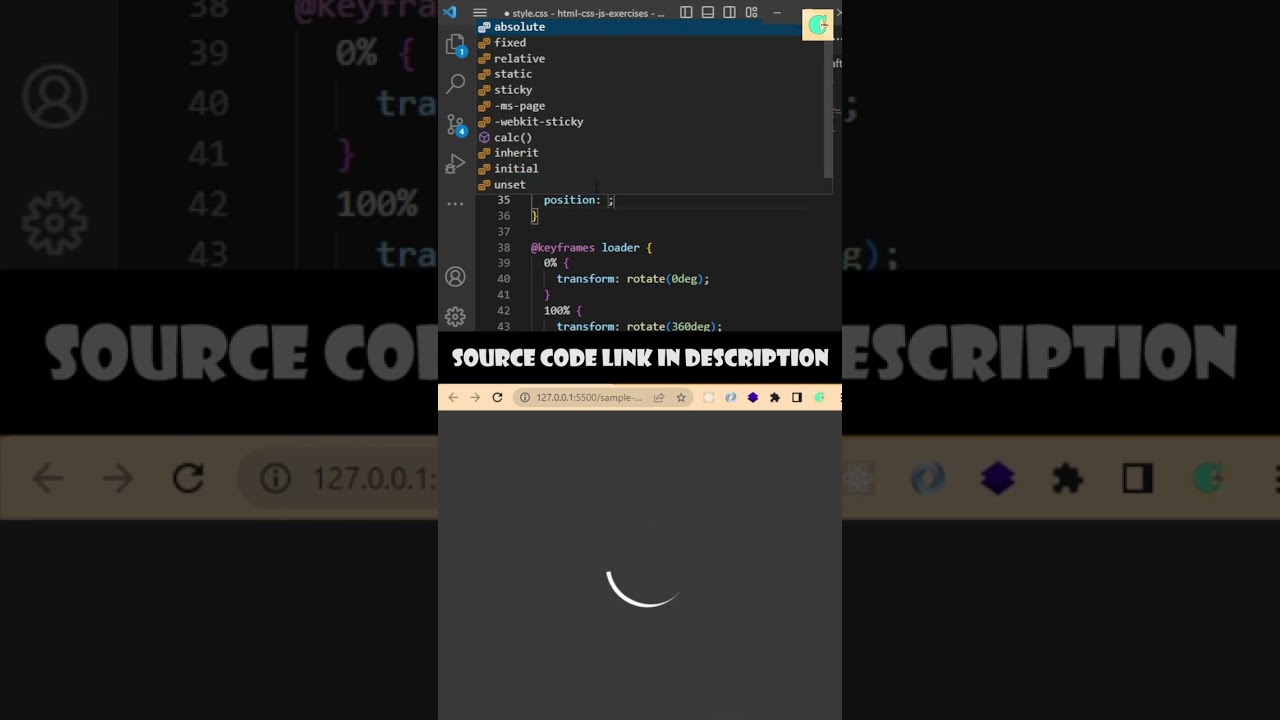 Border radius round reverse animation loader with CSS |  HTML CSS Tutorial | CodeIsMine #shorts