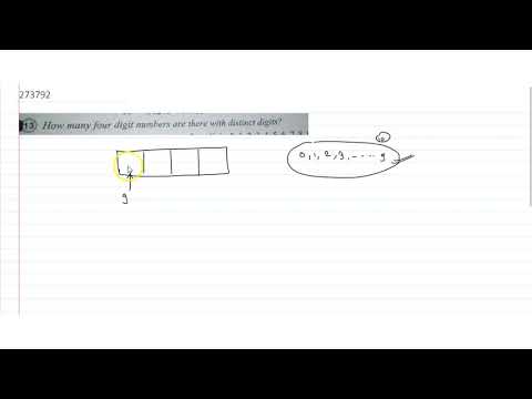 How many four digit numbers are there with distinct digits?