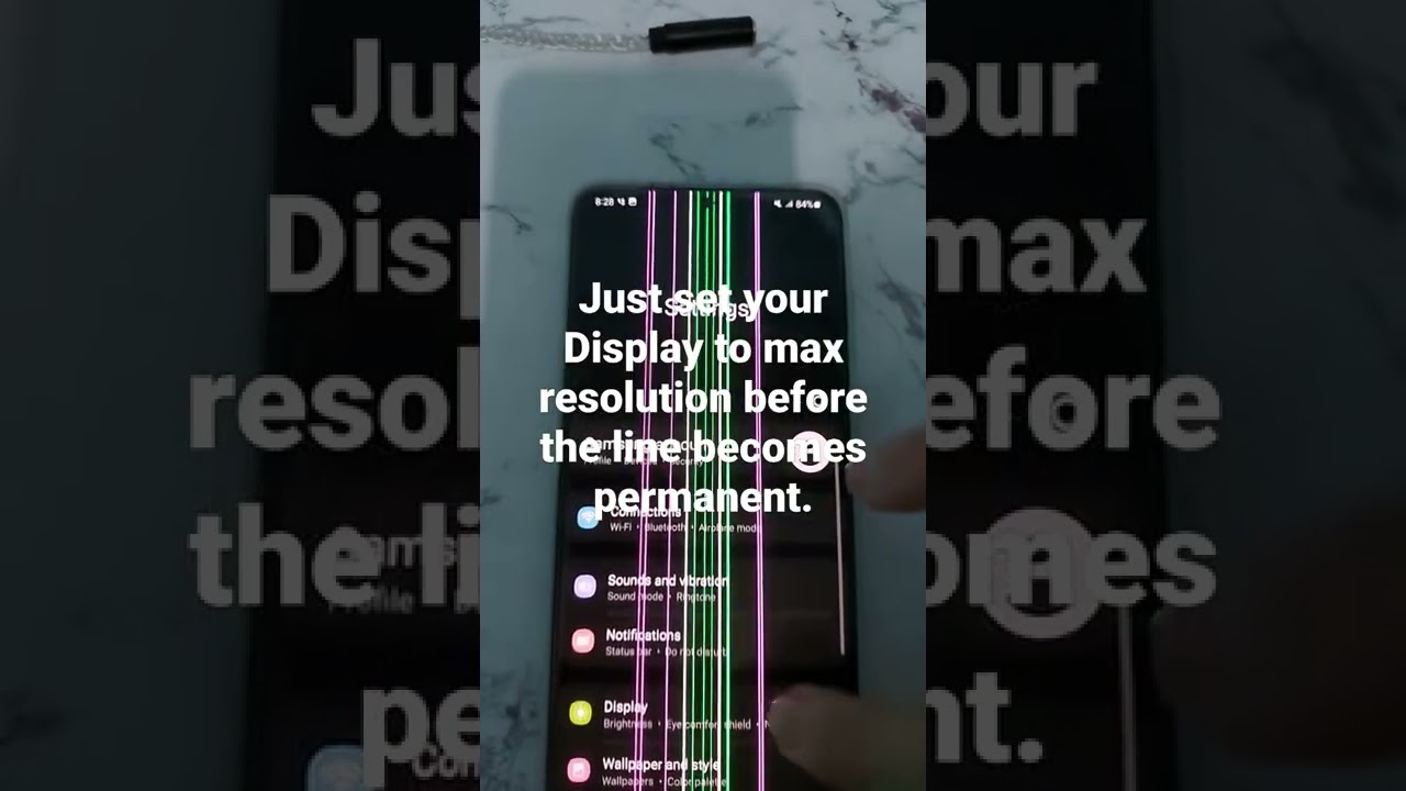 How to stop Vertical Lines on samsung phones