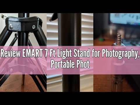 Review EMART 7 Ft Light Stand for Photography, Portable Photo Video Lighting Tripod with Carry Case