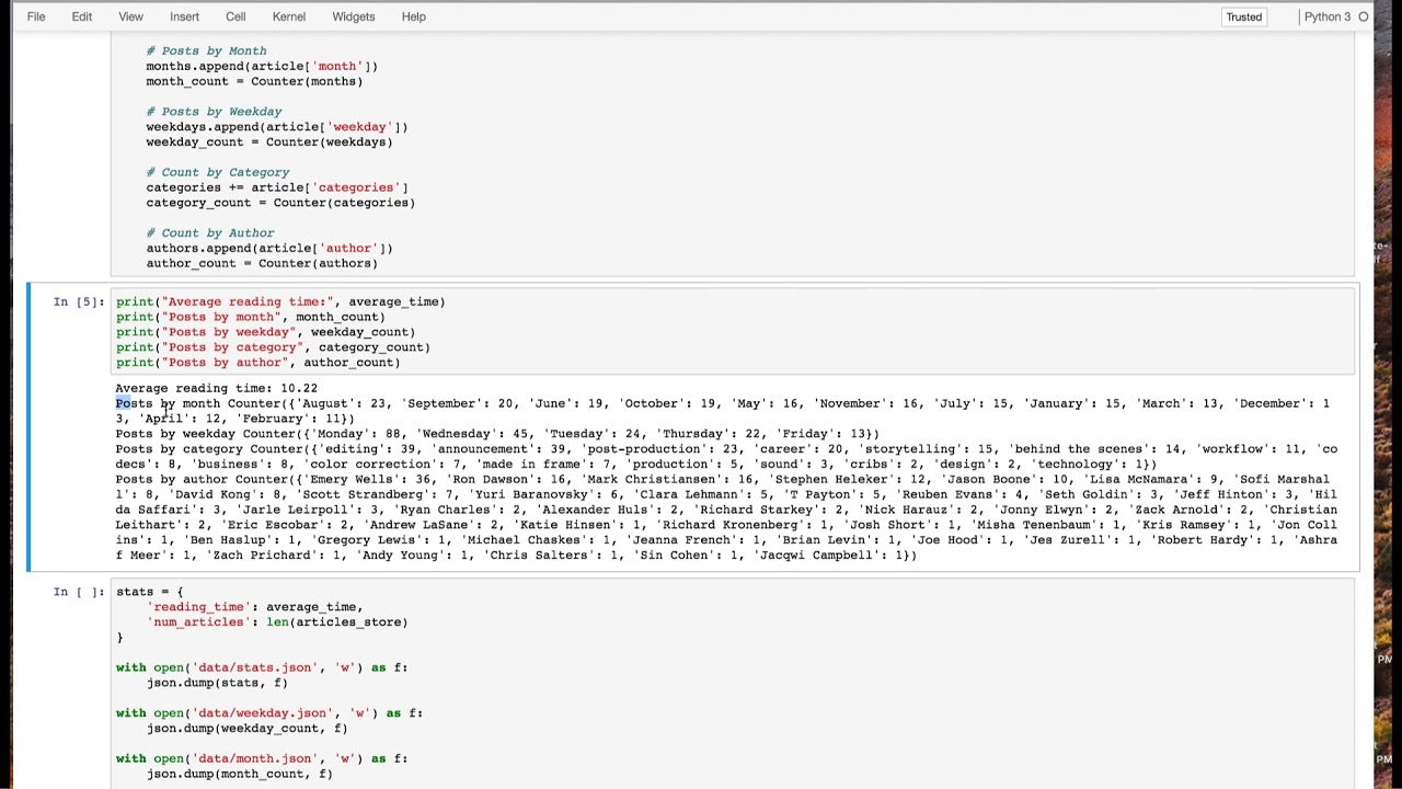 Blogging Analytics Dashboard in Python - Computing Analytics