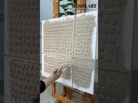 3D heavy texture brown wall art a pair brown abstract art canvas brown minimalist painting
