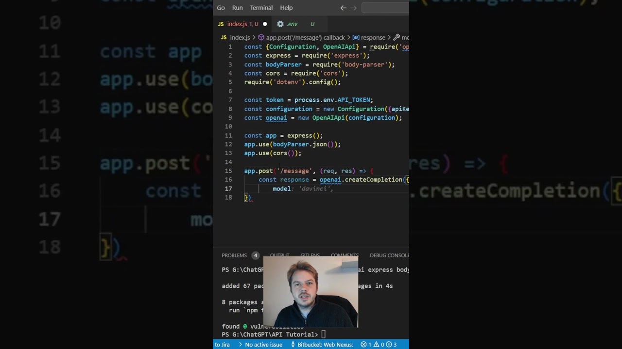 Create an AI ChatBot in Under 5 Minutes - JavaScript Tutorial ChatGPT