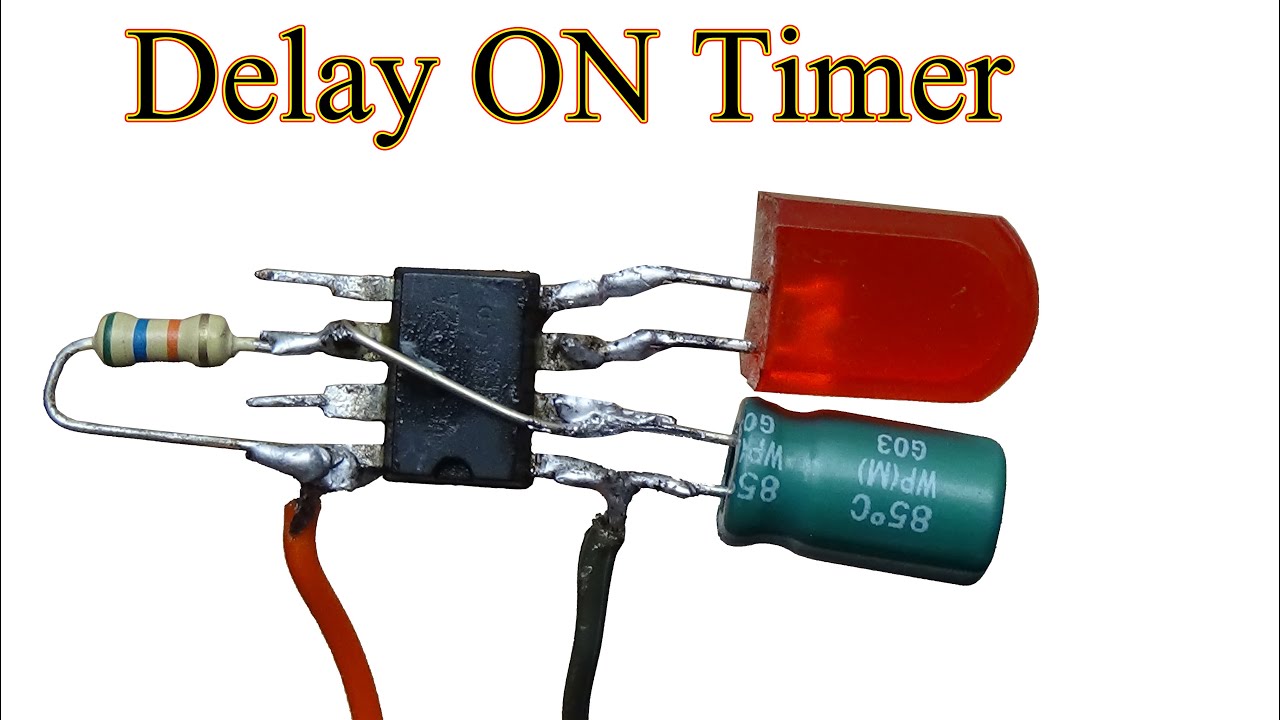 Make a Delay ON timer circuit using NE555 ic