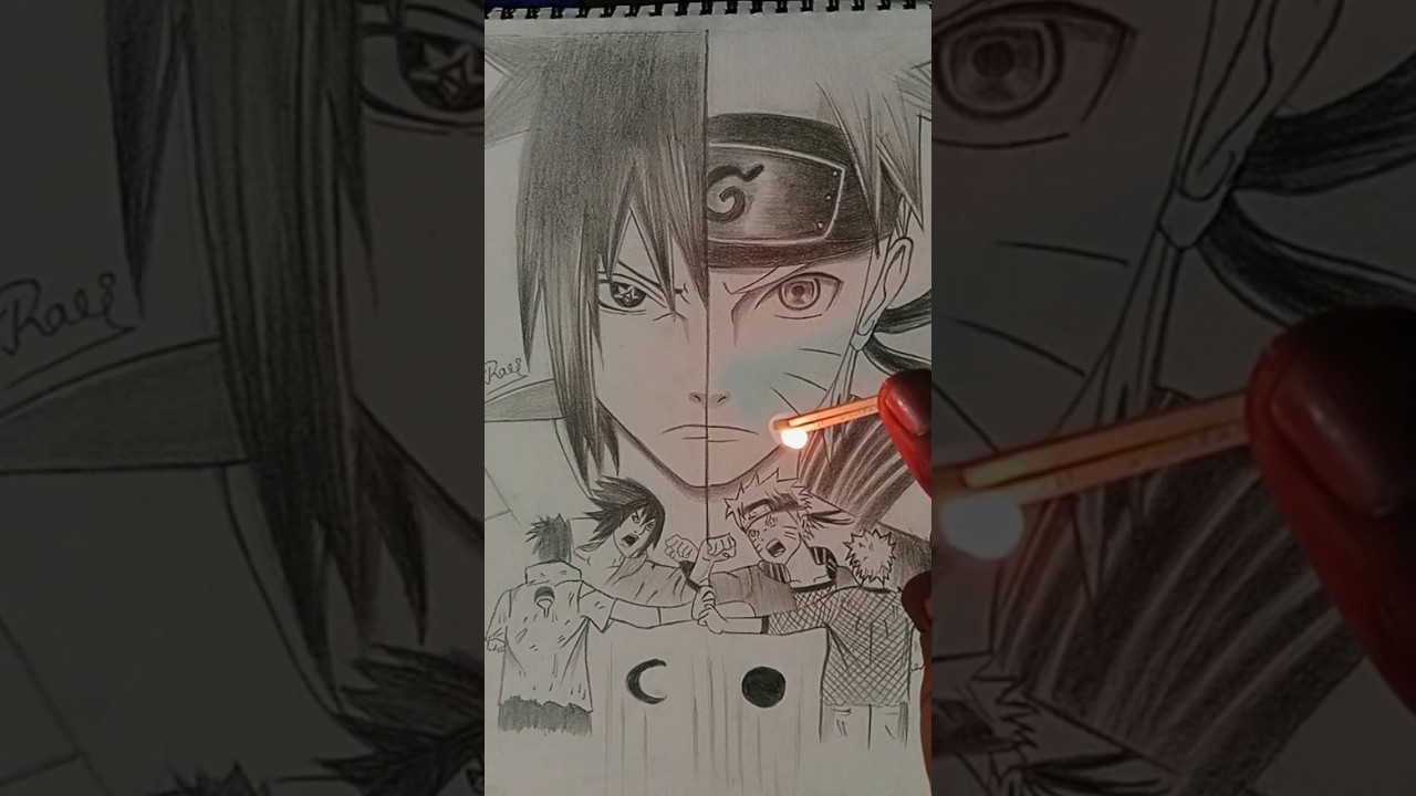 Naruto vs sasuke final battle😱 #naruto #art #viral #shorts #anime