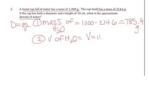 Unit 7 Lesson 9 Density HW Notes