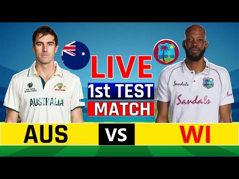LIVE Test | West Indies vs Australia | 1st Test : Day 1 : Sess 1 | WI vs AUS