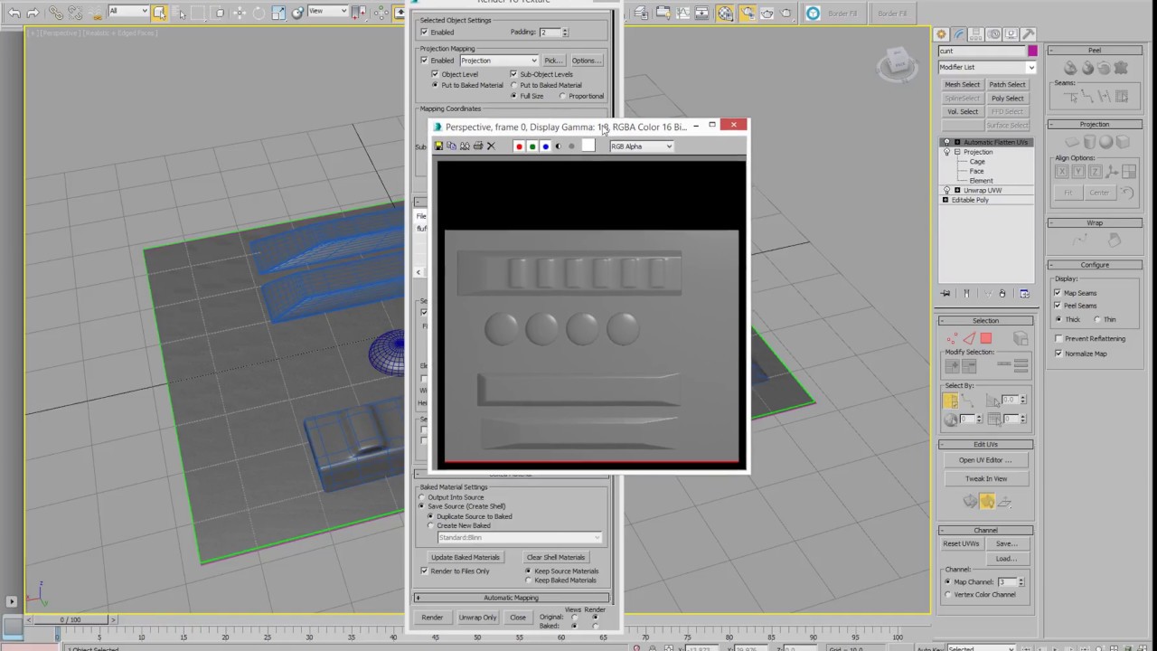 ***Not For Children*** how to: normal map baking in 3ds max 2015