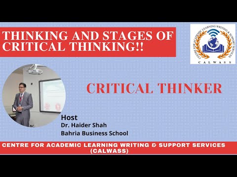 Thinking and Stages of Critical Thinking (in English)