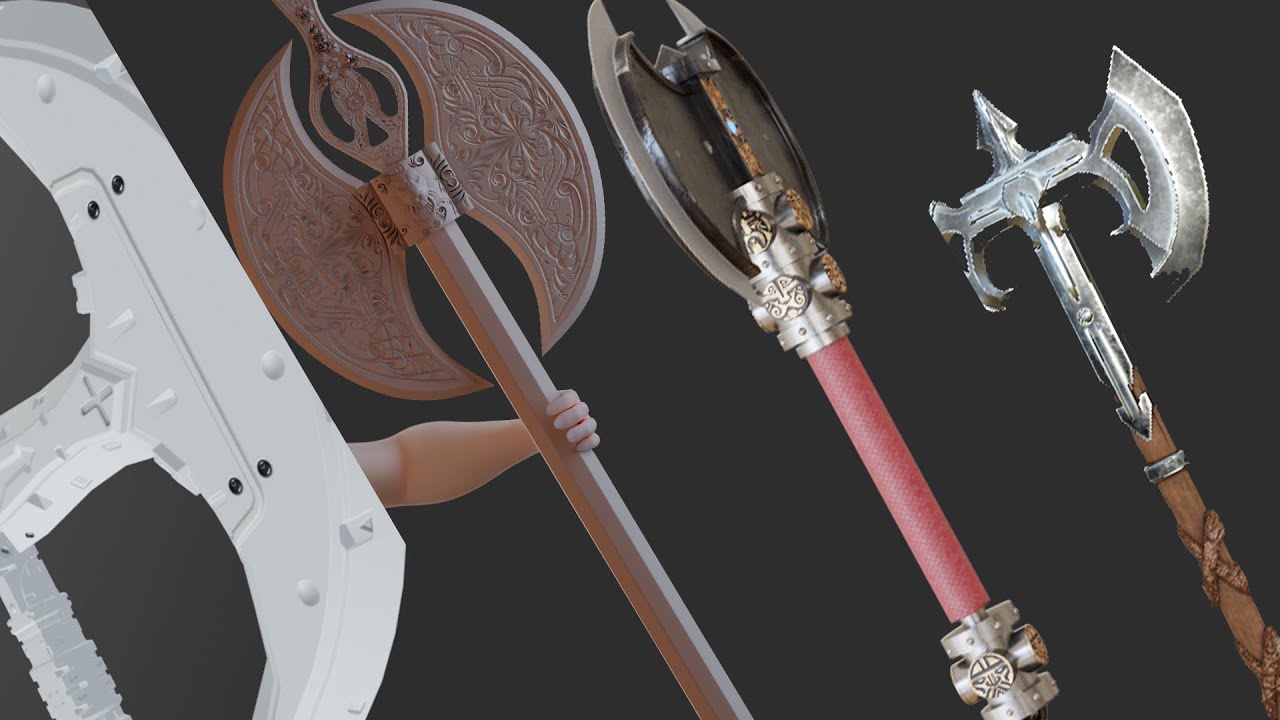 Eight 3D Artists Model an Axe in 3 Hours (Blender Modelling Jam)