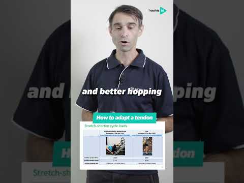 Heavy slow resistance to adapt a tendon. Clip from Peter Malliaras' lecture at Trust Me-Ed. #shorts