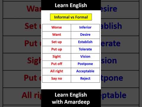 Informal vs Formal Words π₯ | #englishgrammar #learnenglishwithamardeep #english #grammar